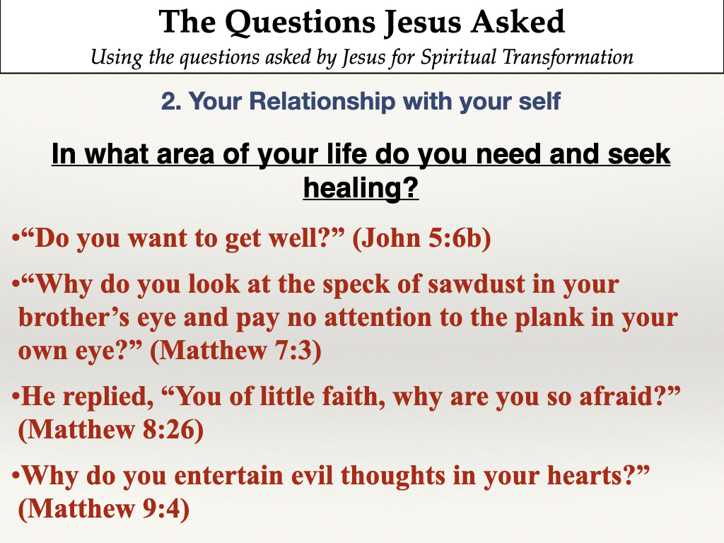 Using the questions asked by Jesus for Spiritual Renewal – Concerning ...